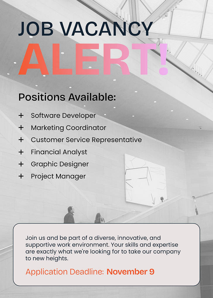 Vacancy Opening Announcements | Renderforest