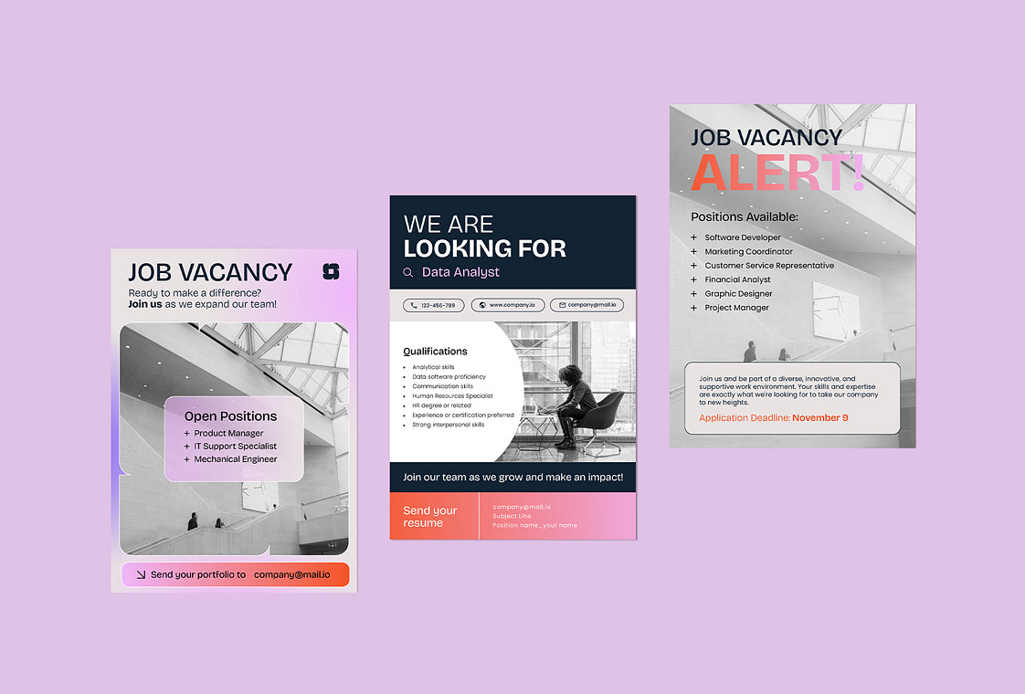 Vacancy Opening Announcements | Renderforest