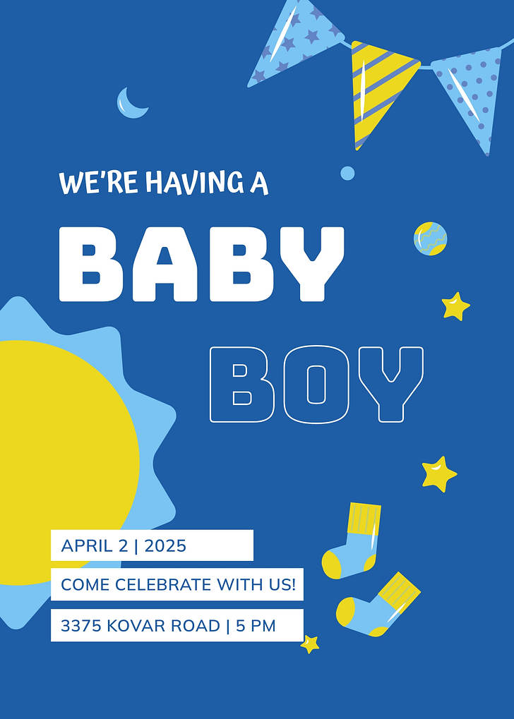 Colorful Gender Reveal Announcements | Renderforest