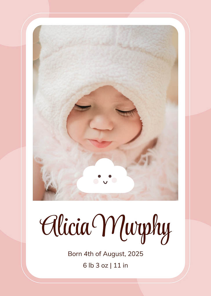 Joyful Birth Announcement Templates | Renderforest