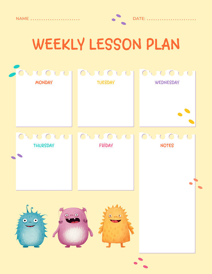 Fun Lesson Plan Templates | Renderforest