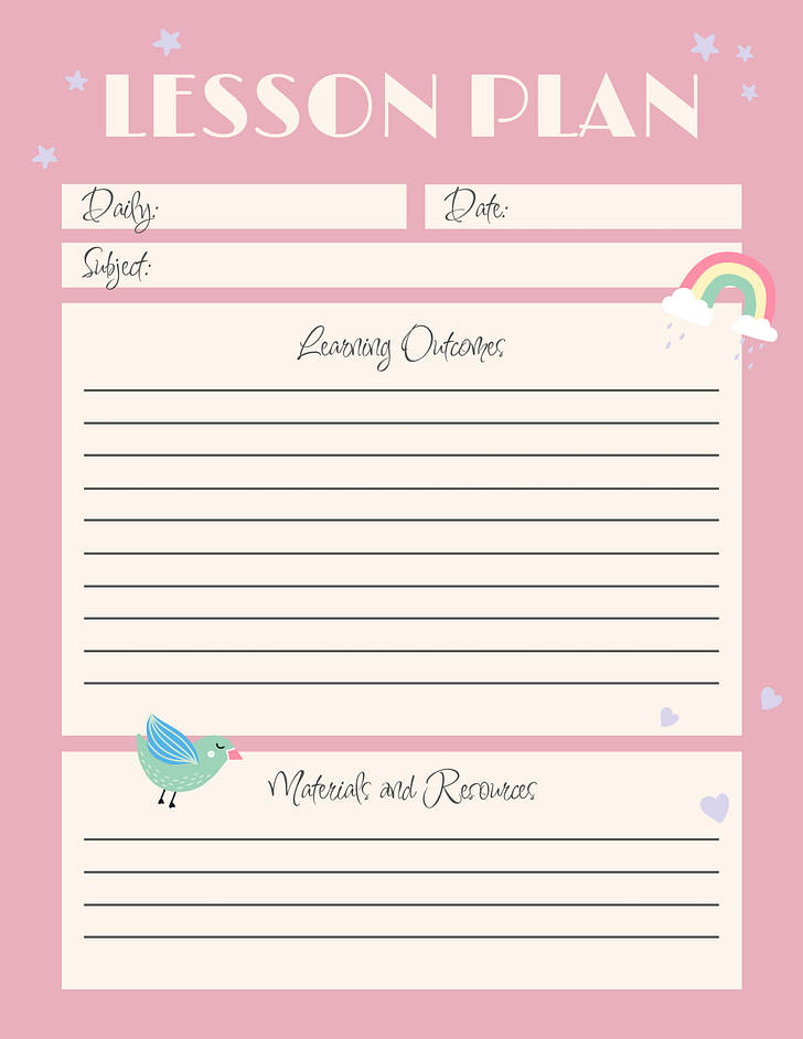 Fun Lesson Plan Templates | Renderforest