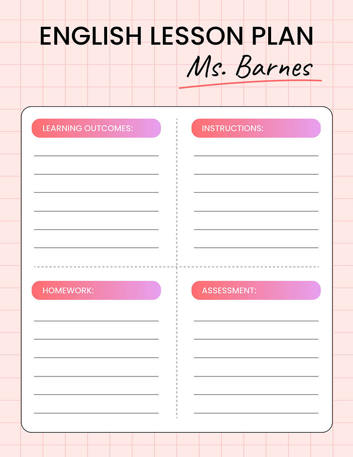 English Class Lesson Plans | Renderforest