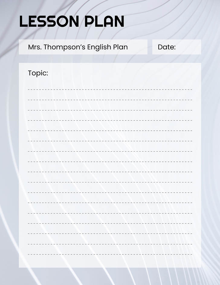 English Class Lesson Plans | Renderforest