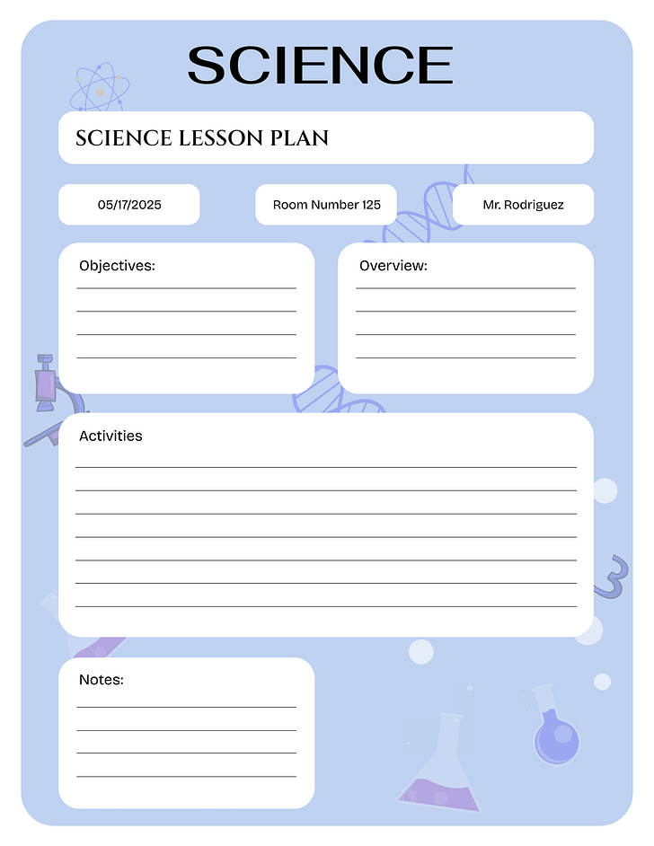 Weekly Lesson Plan Templates | Renderforest