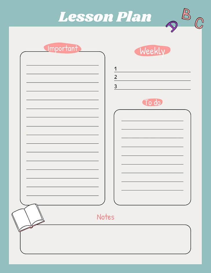 Weekly Lesson Plan Templates | Renderforest