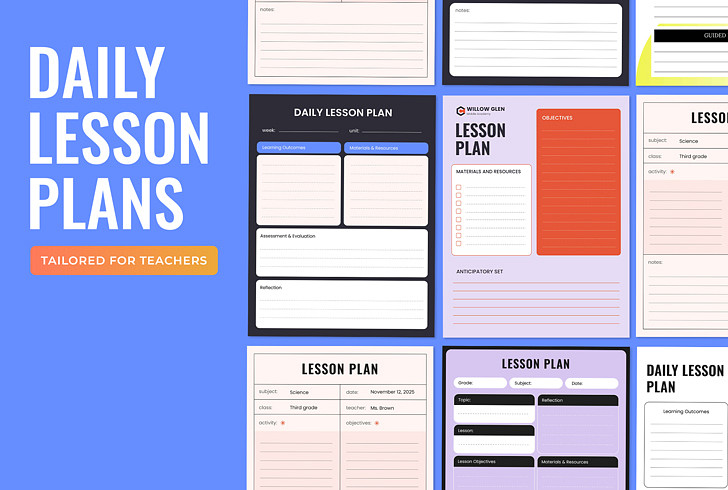 Free lesson plan templates for teachers | Renderforest