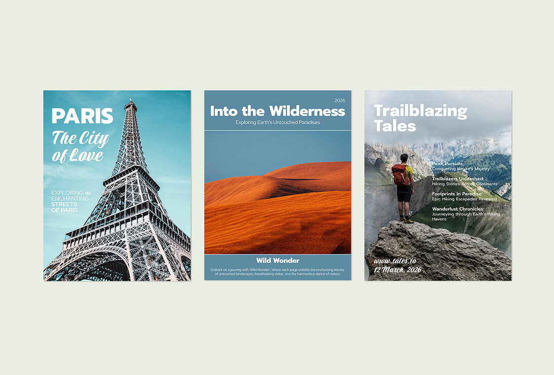 Travel Magazine Cover Designs | Renderforest
