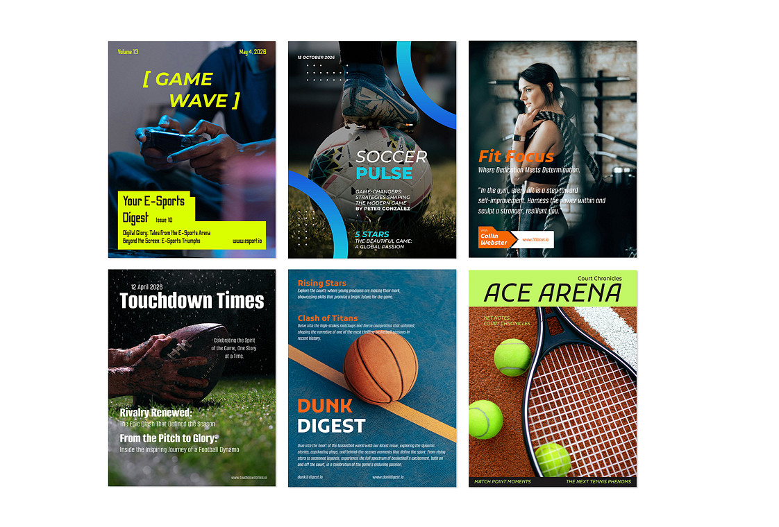 Sports Magazine Cover Designs | Renderforest