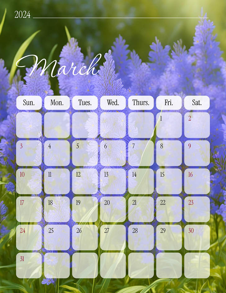 Floral Calendar Lesson Plans | Renderforest