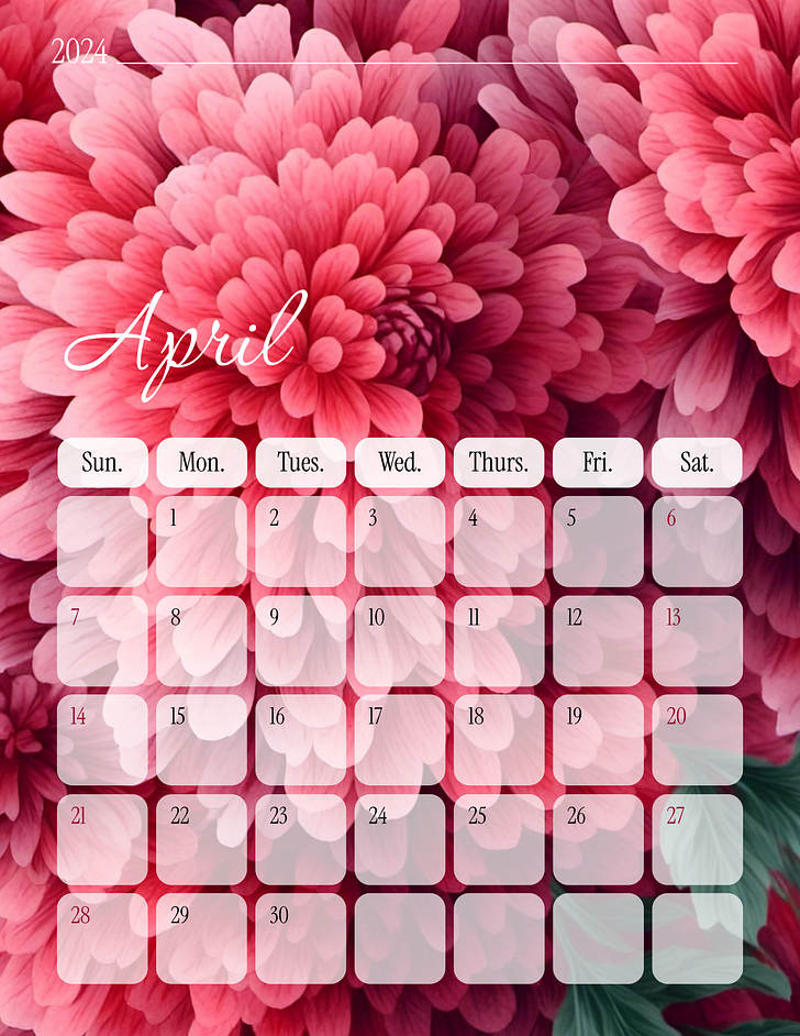 Floral Calendar Lesson Plans | Renderforest
