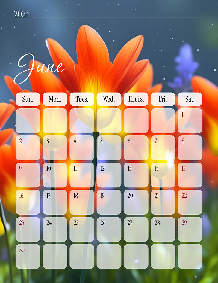 Floral Calendar Lesson Plans | Renderforest