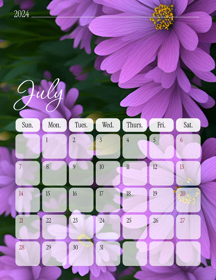 Floral Calendar Lesson Plans | Renderforest
