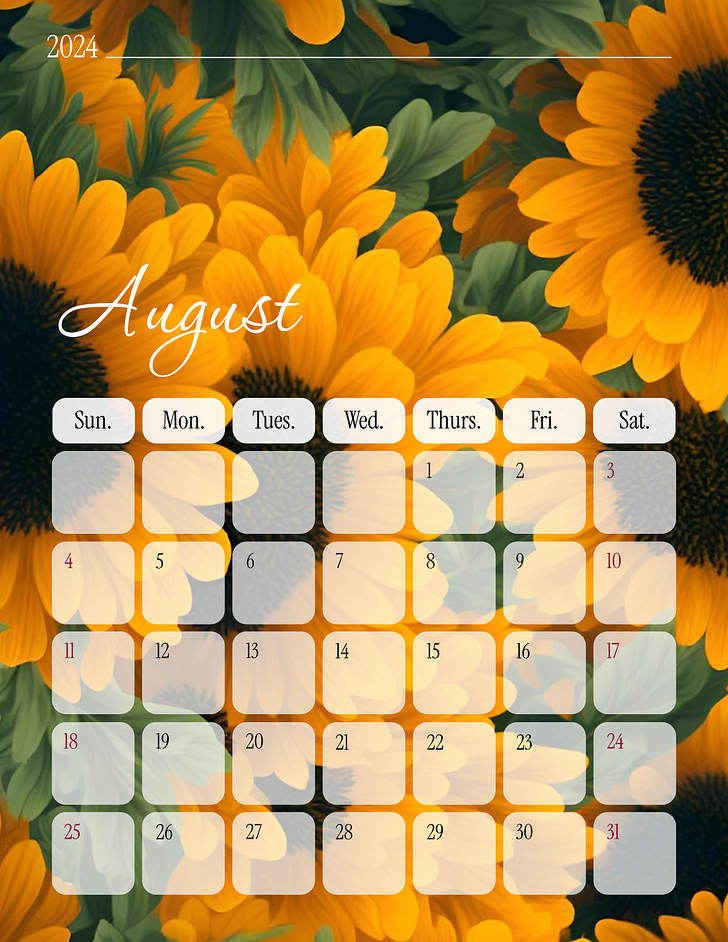 Floral Calendar Lesson Plans | Renderforest