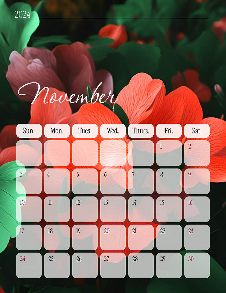 Floral Calendar Lesson Plans | Renderforest