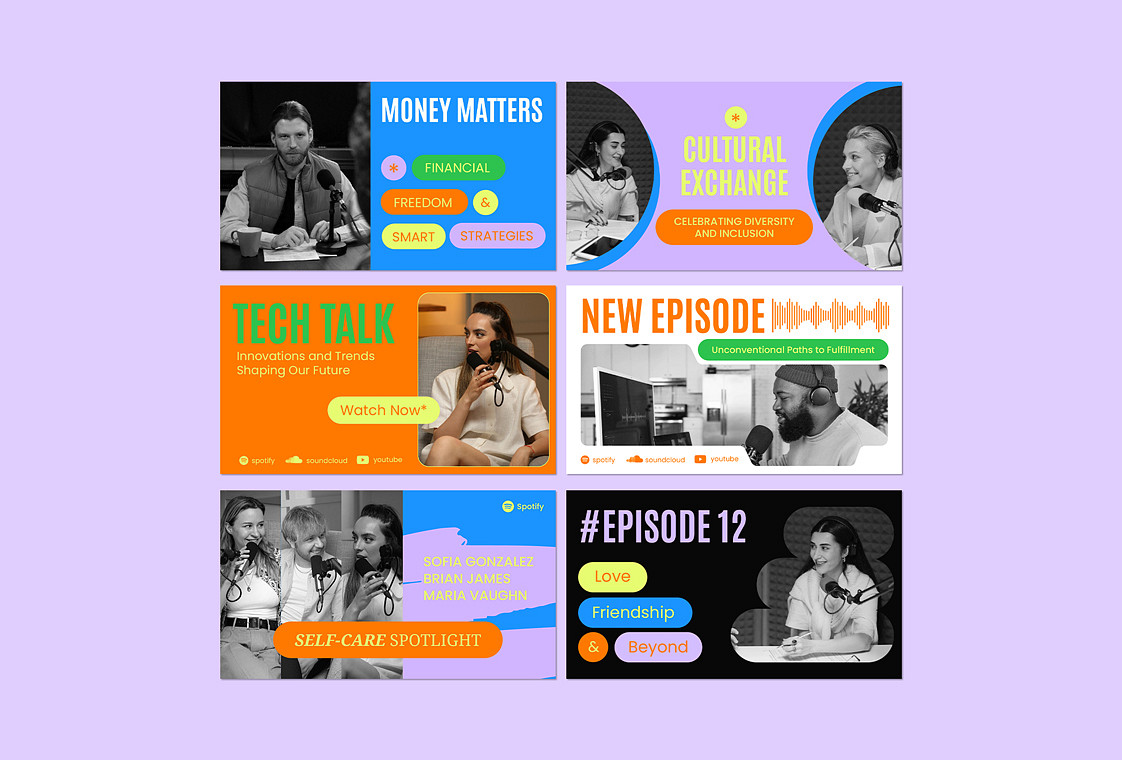 Podcast YouTube Thumbnails | Renderforest