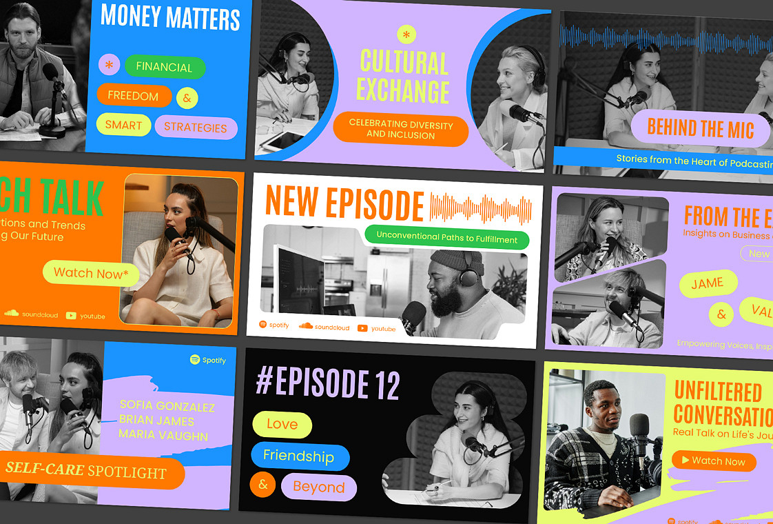 Podcast YouTube Thumbnails | Renderforest