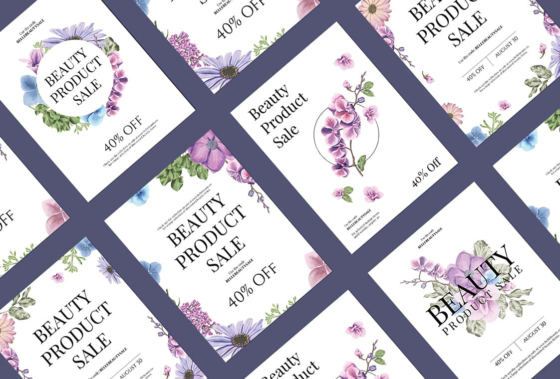 Floral Beauty Branded Set | Renderforest