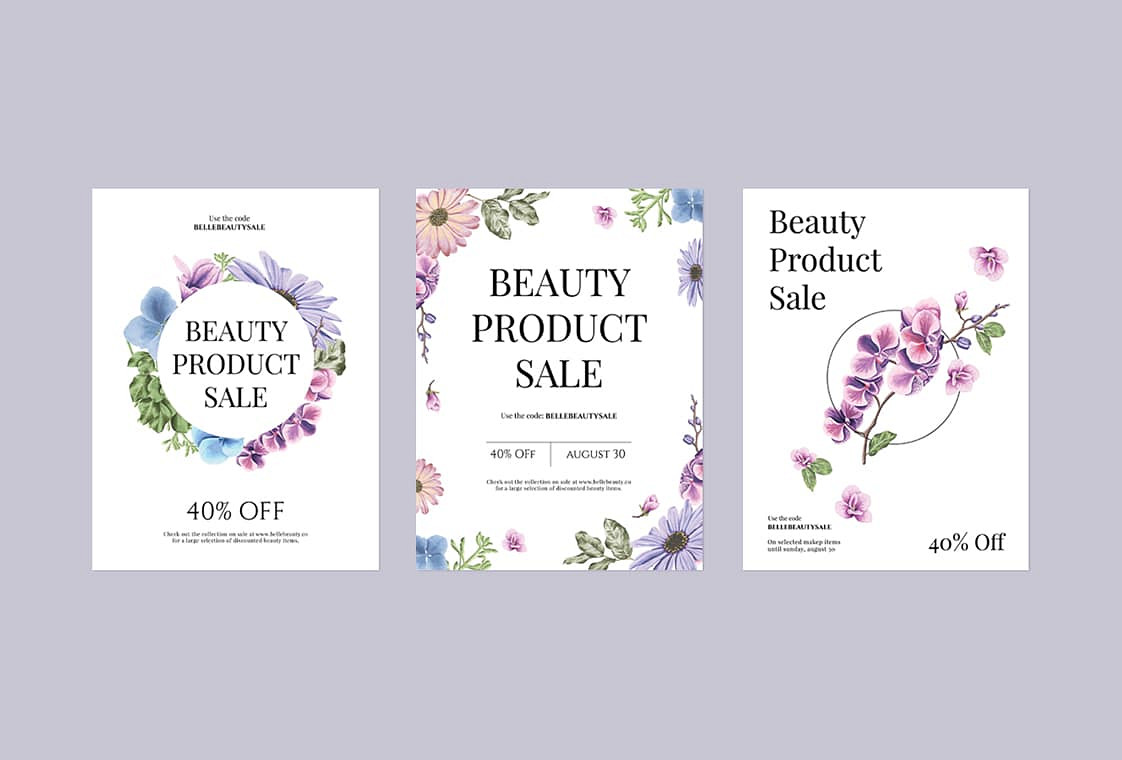 Floral Beauty Branded Set | Renderforest