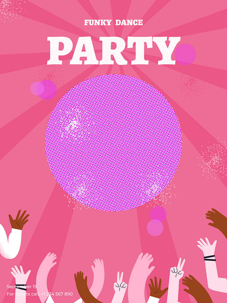 Groovy Dance Night Design Kit | Renderforest