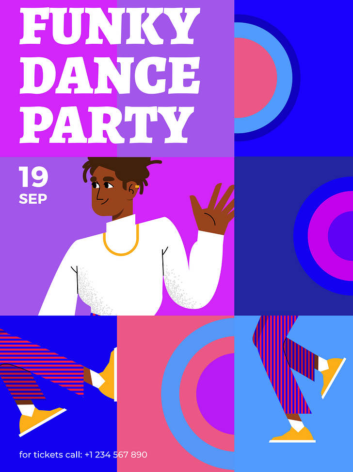 Groovy Dance Night Design Kit | Renderforest