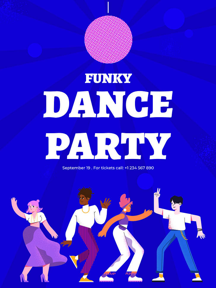 Groovy Dance Night Design Kit | Renderforest