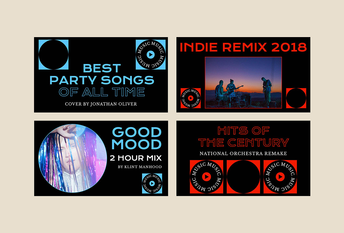 Music Channel Thumbnail Set | Renderforest