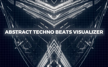 Abstract Techno Beats Visualizer (Portrait) | Renderforest