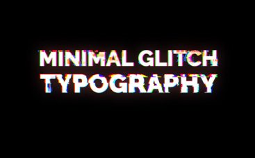 Typographie glitch minimaliste (Flexible Duration) | Renderforest