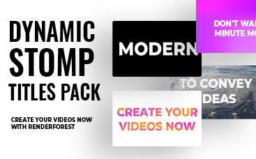 Dynamic Stomp Titles Pack (Portrait) | Renderforest