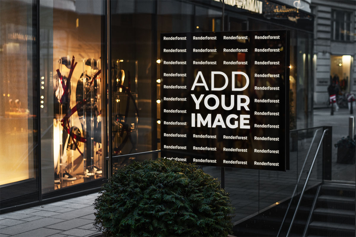 Mockups de Letreros de Tiendas al Aire Libre | Renderforest