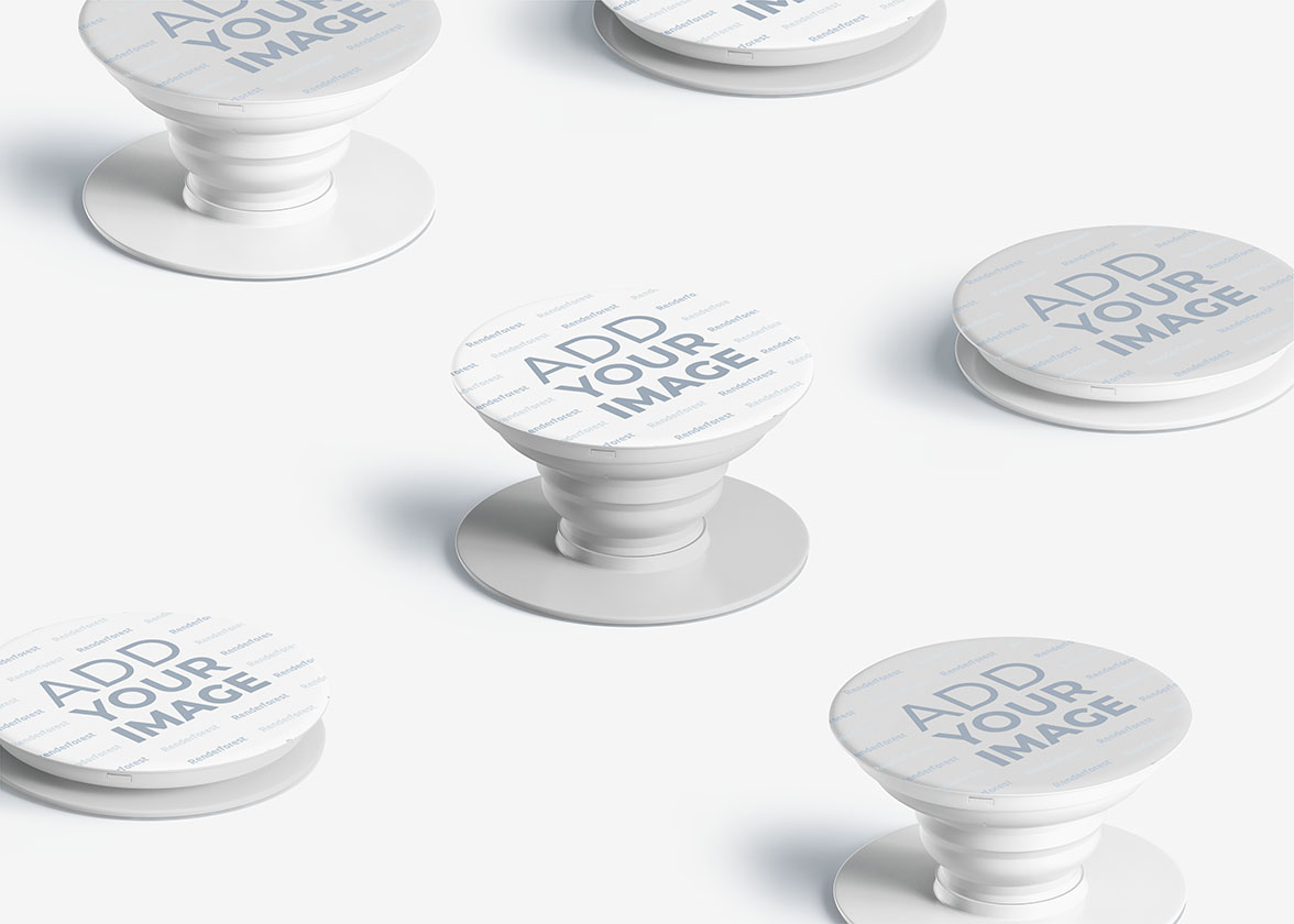 Smartphone Pop Sockets Pack | Renderforest