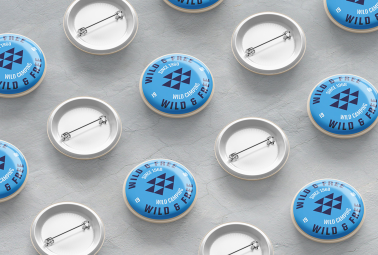 Button Badge Branding Mockups | Renderforest