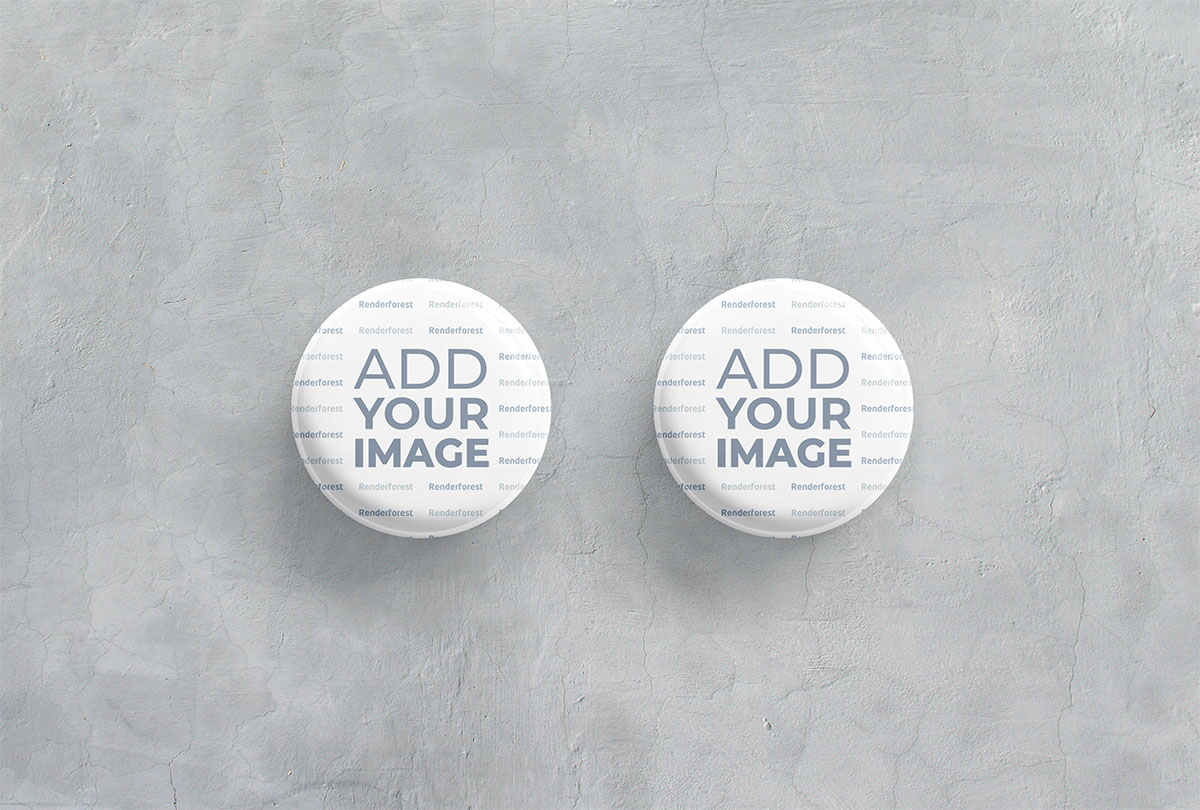Button Badge Branding Mockups | Renderforest