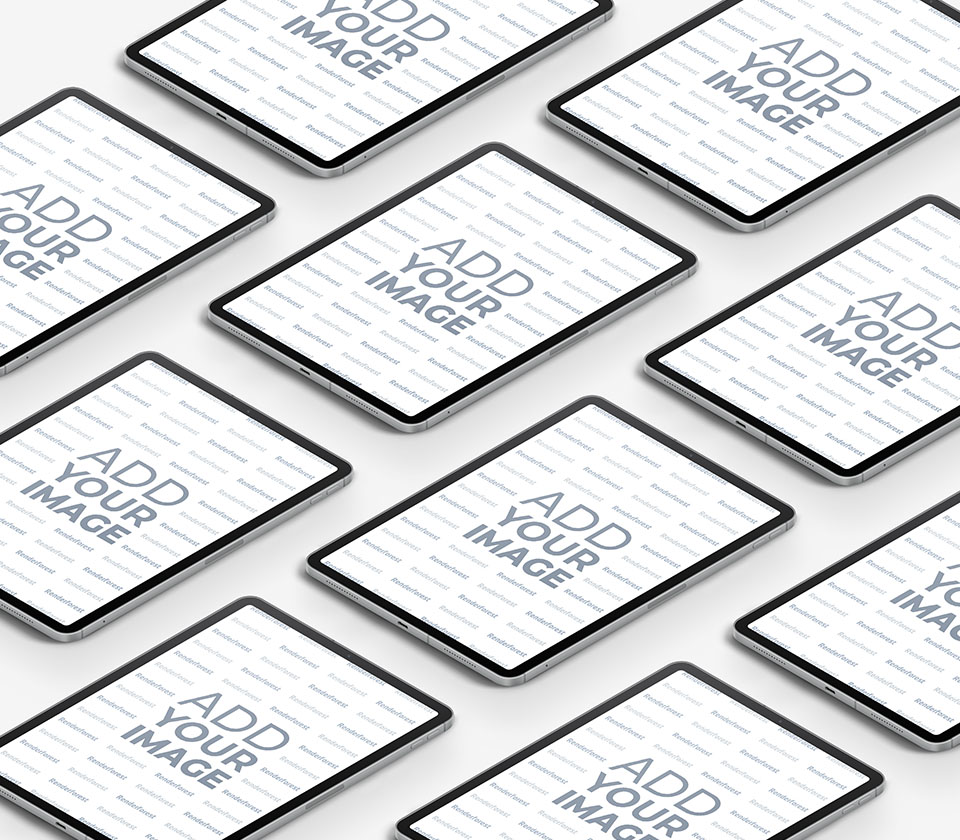 Isometric iPad Mockup Set | Renderforest