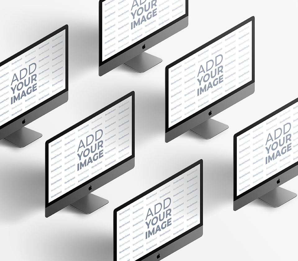 Isometric iMac Mockup Pack | Renderforest