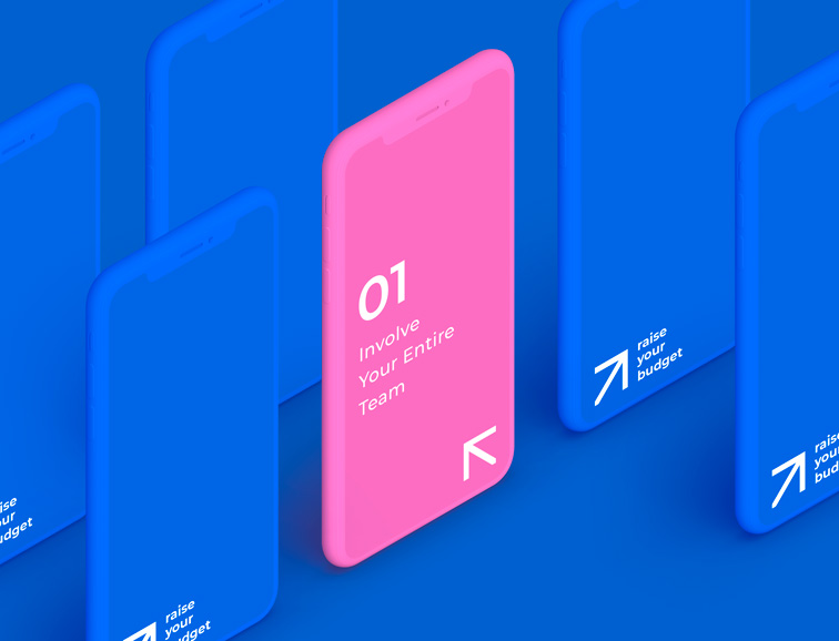 iPhone Isometric Clay Mockups | Renderforest