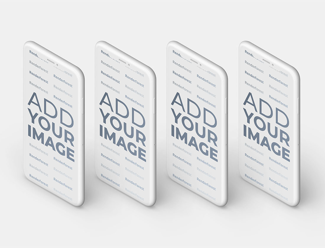 iPhone Isometric Clay Mockups | Renderforest
