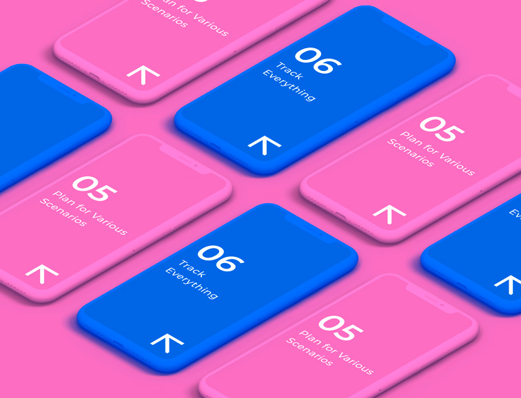 iPhone Isometric Clay Mockups | Renderforest