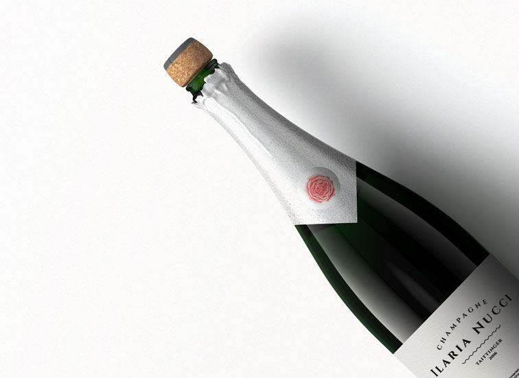 Minimal Champagne Bottle Mockups | Renderforest