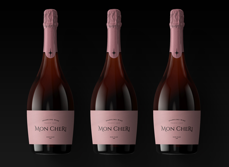 Paquete de Elegantes Botellas de Champán | Renderforest