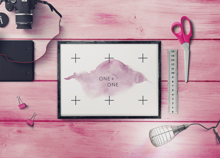 Pink Desk Mockup Pack | Renderforest
