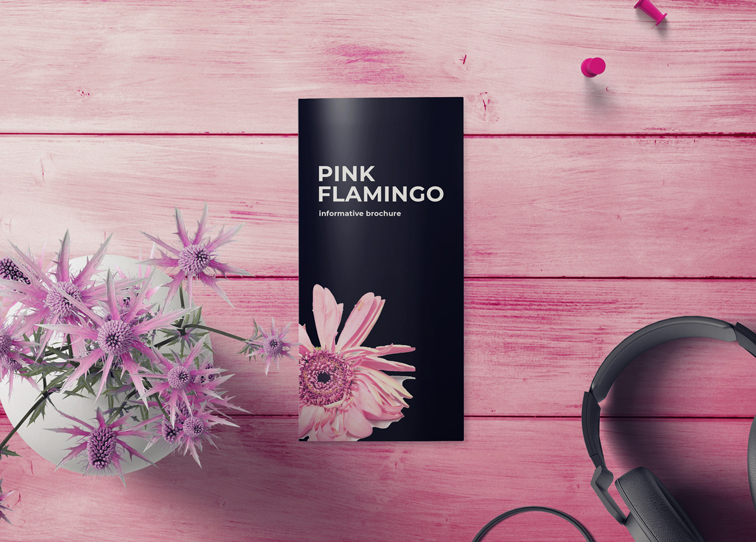Pink Desk Mockup Pack | Renderforest