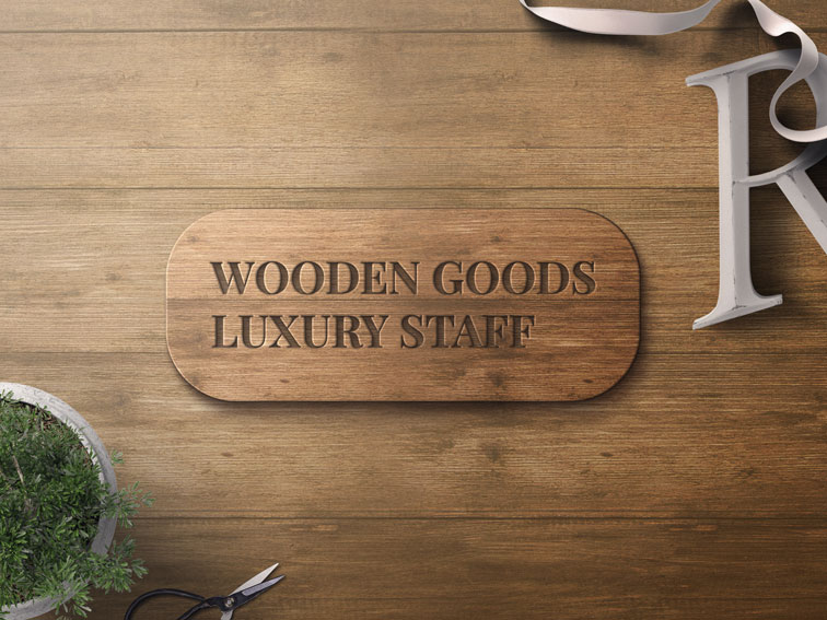 Wooden Desk Branding Pack | Renderforest