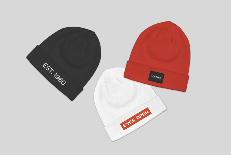 Kit de Mockups - Coleção de Toucas da Moda | Renderforest