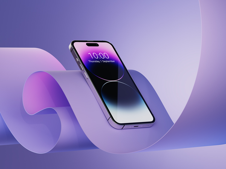 iPhone 14 Pro Max 3D Mockup Set | Renderforest