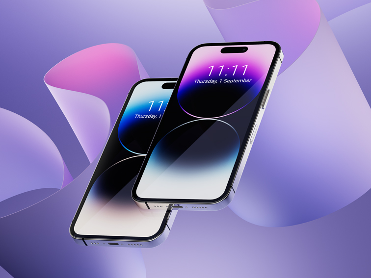 iPhone 14 Pro Max 3D Mockup Set | Renderforest