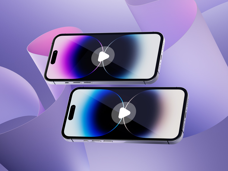 iPhone 14 Pro Max 3D Mockup Set | Renderforest