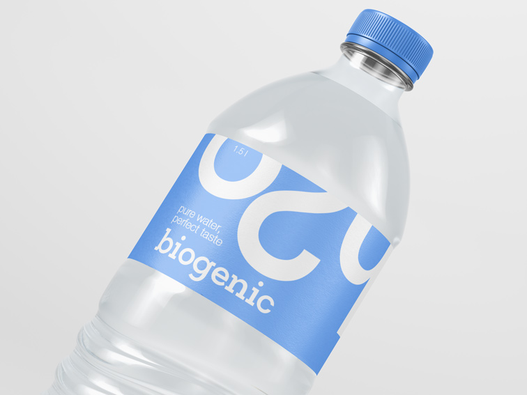 Mockups para botellas de plástico | Renderforest