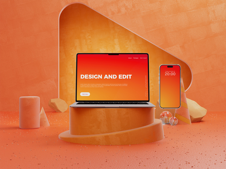 Electronic Devices 3D Mockup Kit | Renderforest